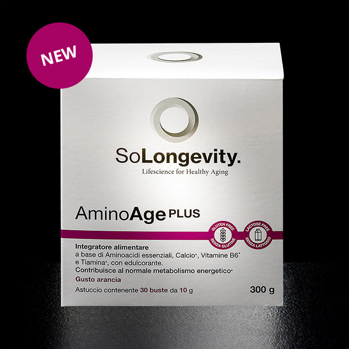 AminoAge Plus: nutraceutico di nuova generazione - SoLongevity - SoLongevity